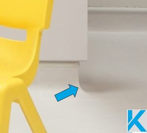 Coved Up Skirting and Sheet Vinyl Flooring - Klique Design Pte Ltd